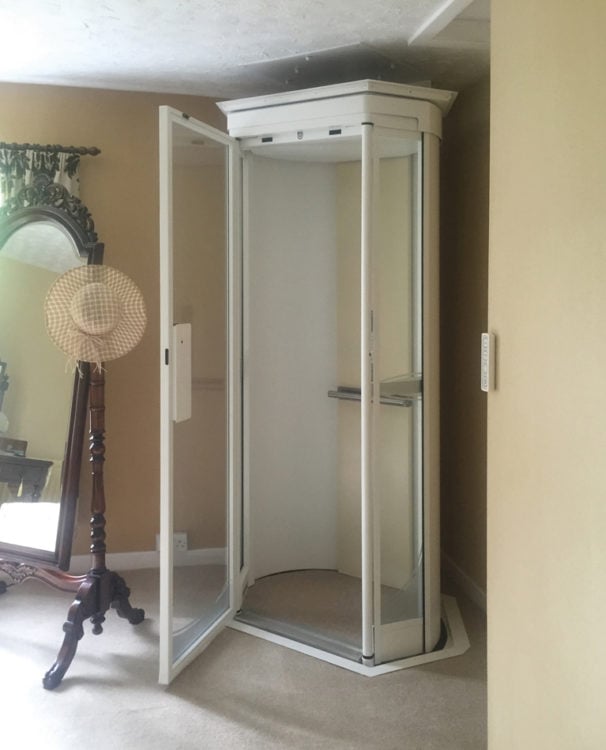 LEAD IMAGE_Lifestyle-Home-Lift-in-Bedroom-with-Door-Open-Next-to-Mirror